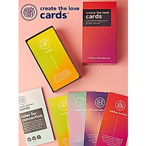 Create The Love Cards: Dating and Relationship Conversation Starters. This Couples Card Game Improves Date Night, Deepens Intimacy and Strengthens Communication.