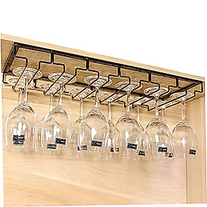 Wine Glass Rack Wall Mounted Wine Cup Display Storage Hanger Iron Stemware Racks Wine Glass Rack,Wine Glass Rack,stemware Rack Under Cabinet,Hanging Wine Glass Shelf,Wine Cup Rack Wall