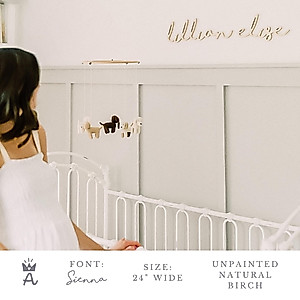 Custom Wood Name Sign for Nursery or Kids Room | Instant Font Preview + Multiple Styles Available Unpainted, Painted, or Stained | Personalized Baby Gift (Unpainted Quick Ship Name Sign)