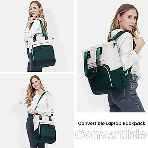 LOVEVOOK Work Backpack for Women, 15.6 Inch Anti Theft Backpack with Luggage Strap, Large Capacity Backpack, Waterproof Laptop Backpack for College, Travel, Commuter