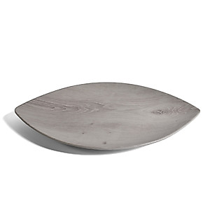 Merritt Driftwood Leaf 16" x 10" Melamine Serving Tray