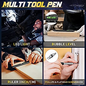 GLOPUS Dad Gifts for Men, 9 In 1 Multitool Pen, Father's Day Gifts from Daughter, Cool Gadgets for Men, Birthday Gifts for Dad, Husband, Grandpa, Unique Gifts for Men Who Want Nothing