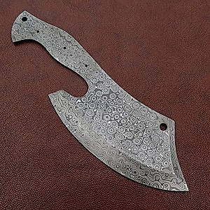 Damascus Steel Blank Blade Custom Handmade 10.5" Damascus Chef Cleaver Knife Blank Blade for knife making