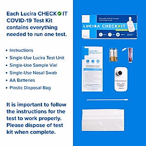 Lucira CHECK-IT COVID-19 Test Kit, 1 Pack, 1 Test Total, The Only FDA Authorized Molecular Test, Results at Home in 30 Minutes or less, 98% Accurate