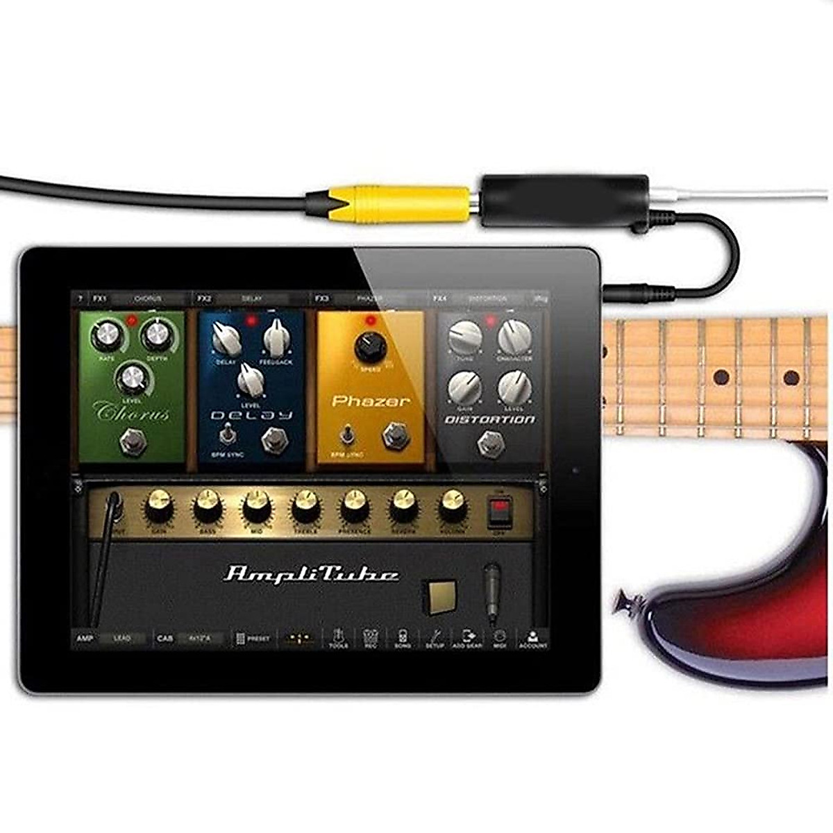 Qingsi 4 Pack Guitar Effects Interface Adapter Converter Link Devices Guitar Interface Converter Replacement Turns Your Phone into a Complete Guitar Studio