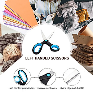 Lewtemi Set of 3 Left Handed Gifts Include 1 A6 Left Handed Notebook and Left Handed Scissors with Matched Gift Box Lefty Leather Journal Notebook for Friends Adults Business Subject Travel Work