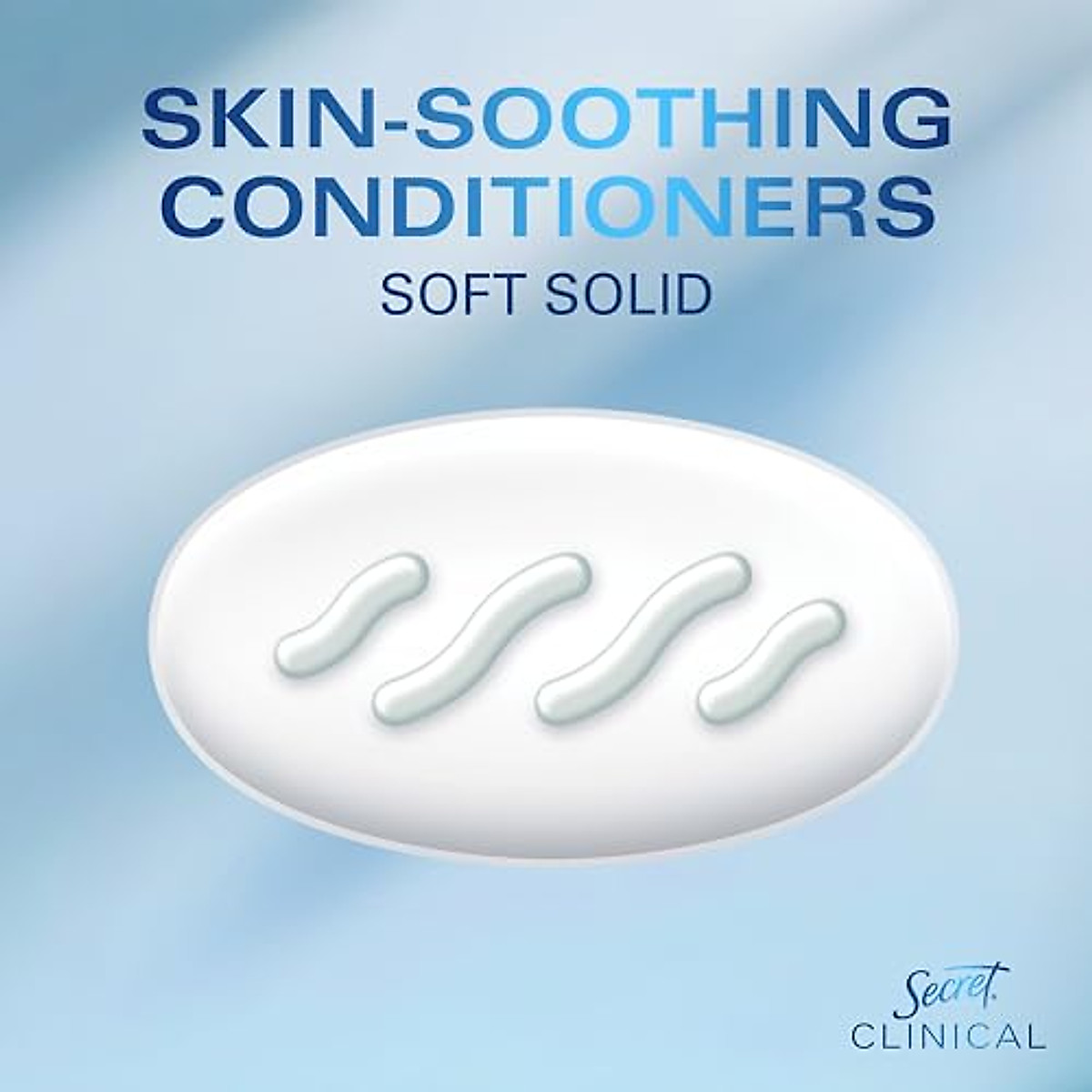 Secret Clinical Strength Antiperspirant Deodorant for Women, Waterproof, 3X Stress Protection, 72hr Sweat & Odor Protection, PH Balancing Minerals, Soft Solid, 2.6 oz