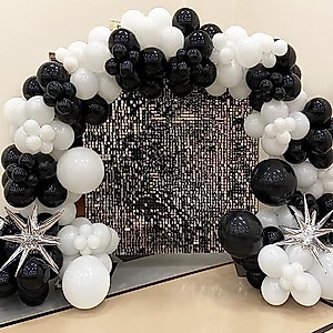 HOUSE OF PARTY Silver Shimmer Wall Backdrop -36 Panels Square Sequin Shimmer Backdrop for Birthday Wedding Anniversary Engagement Baby Shower & Bachelorette Decorations Party