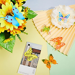 Plastic Butterflies Toy Butterflies Action Figures Art Lifelike Butterfly Decoration Removable Reusable for Party Favor Wall Decor, 12 Styles(36 Pieces)