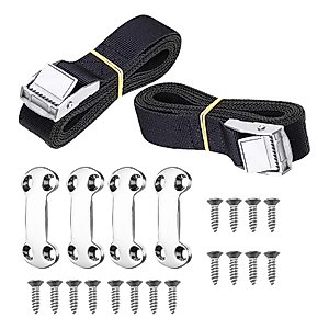 Cooler Tie Down Kit Compatible with RTIC YETI Coolers, Universal Cam Buckle Lashing Straps Prevent Sliding in Ship Deck Truck Chassis Trailers