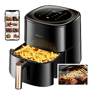 Ultenic K10 5.3QT Air Fryer Oven Combo, One-Touch Screen with 11 Presets, Complete APP Control Including Customizable Smart Cooking Programs and Over 100 Recipes, Nonstick and Dishwasher-Safe Basket