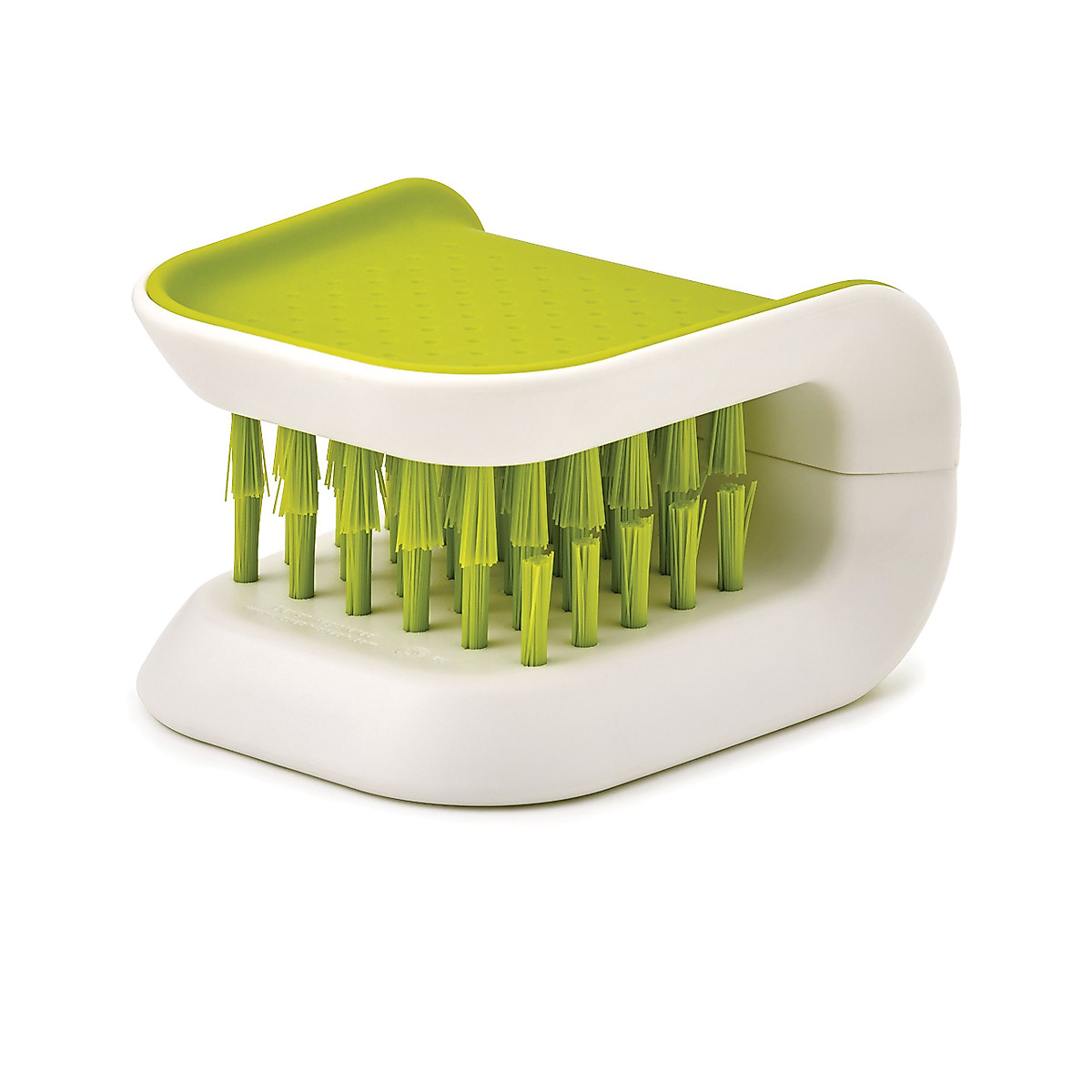 Joseph Joseph DrawerStore Compact Cutlery Organizer Kitchen Drawer Tray, Small, Gray & BladeBrush Knife and Cutlery Cleaner Brush Bristle Scrub Kitchen Washing Non-Slip, One Size, Green