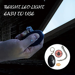 Black Keychain Set for Girls with Personal Alarm,Pom Pom and Lip Balm Lanyard Wirstlet