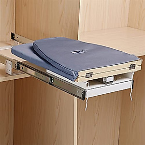 YIPONYT Ironing Board Retractable Ironing Board Closet Folding 180° Rotation Pull-Out Stow Away Easy to Install Gray