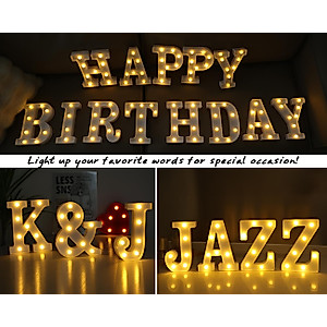 IFDGCTK Light Up Letters, Led Letters Lights 26 Alphabet, Decorative Lighted Letters, Battery Powered Led Marquee Light Up Letters for Party, Bar, Night Light, Home Decor(Letter Y)