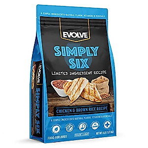 Evolve Pet Food Simply Six Chicken and Brown Rice Recipe Dog Food 4 lb. Bag