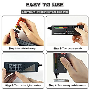 Diamond Tester Pen, Professional Diamond Selector for Novice and Expert, Thermal Conductivity Meter