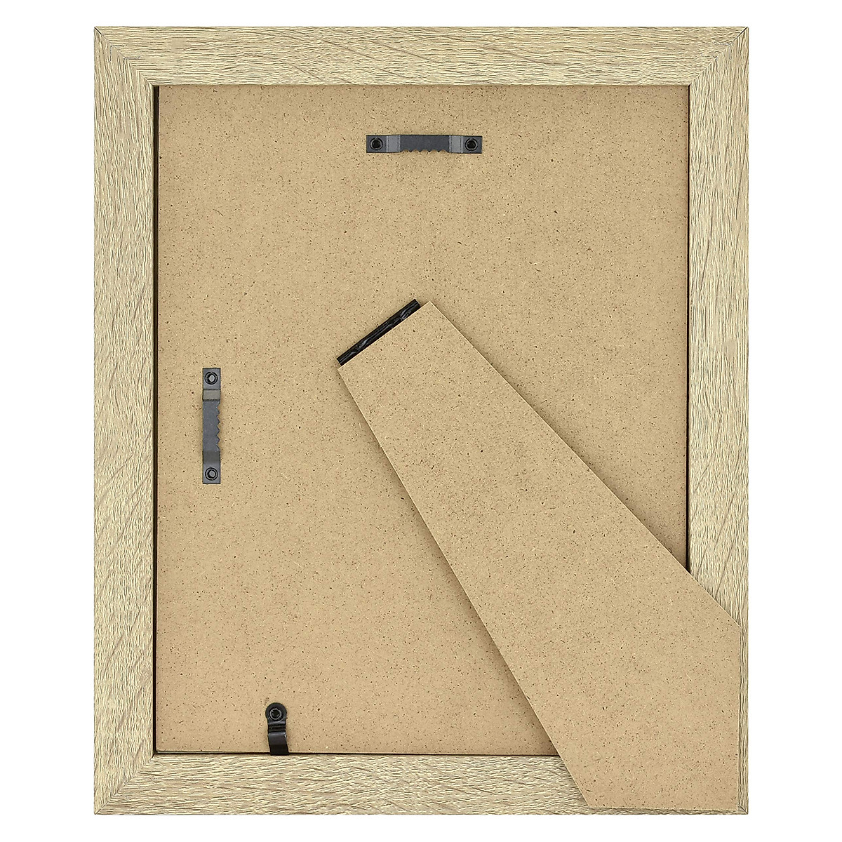 MCS Studio Gallery 8x10 Picture Frame Natural Woodgrain, Vertical & Horizontal Wall Hanging & Easel for Tapletop Display, Rectangle Photo Frame for Photos, Posters & Art Prints (4-Pack)