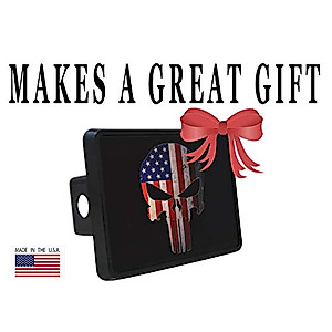 USA American Flag Trailer Hitch Cover Plug US Patriotic Vintage Special Forces Skull