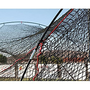 HEATER SPORTS PowerAlley Baseball and Softball Batting Cage Net and Frame, With Built In Pitching Machine Harness For Safety (Machine NOT Included)
