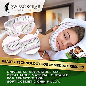 Reusable Face Slimming Strap Double Chin Reducer V Line Mask Chin Up Patch Chin Mask V Up Contour Tightening Firming Face Lift Tape Neck Bandage V-Line Lifting Patches V Shaped Belt