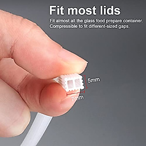 Gaskets Replacement for Glass Meal Prep Containers Universal Sealling Ring Replacement for Glass Food Storage Containers' Lid, O Ring Replacement for Lids