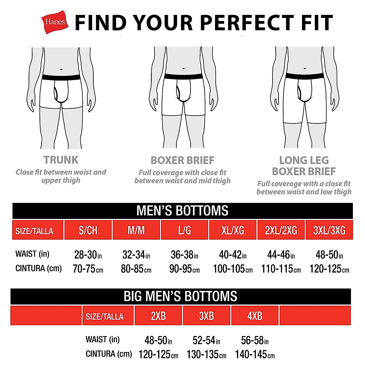 Hanes Total Support Pouch Men's Boxer Briefs Pack, Anti-Chafing, Moisture-Wicking Underwear, Odor Control (Reg or Long Leg)