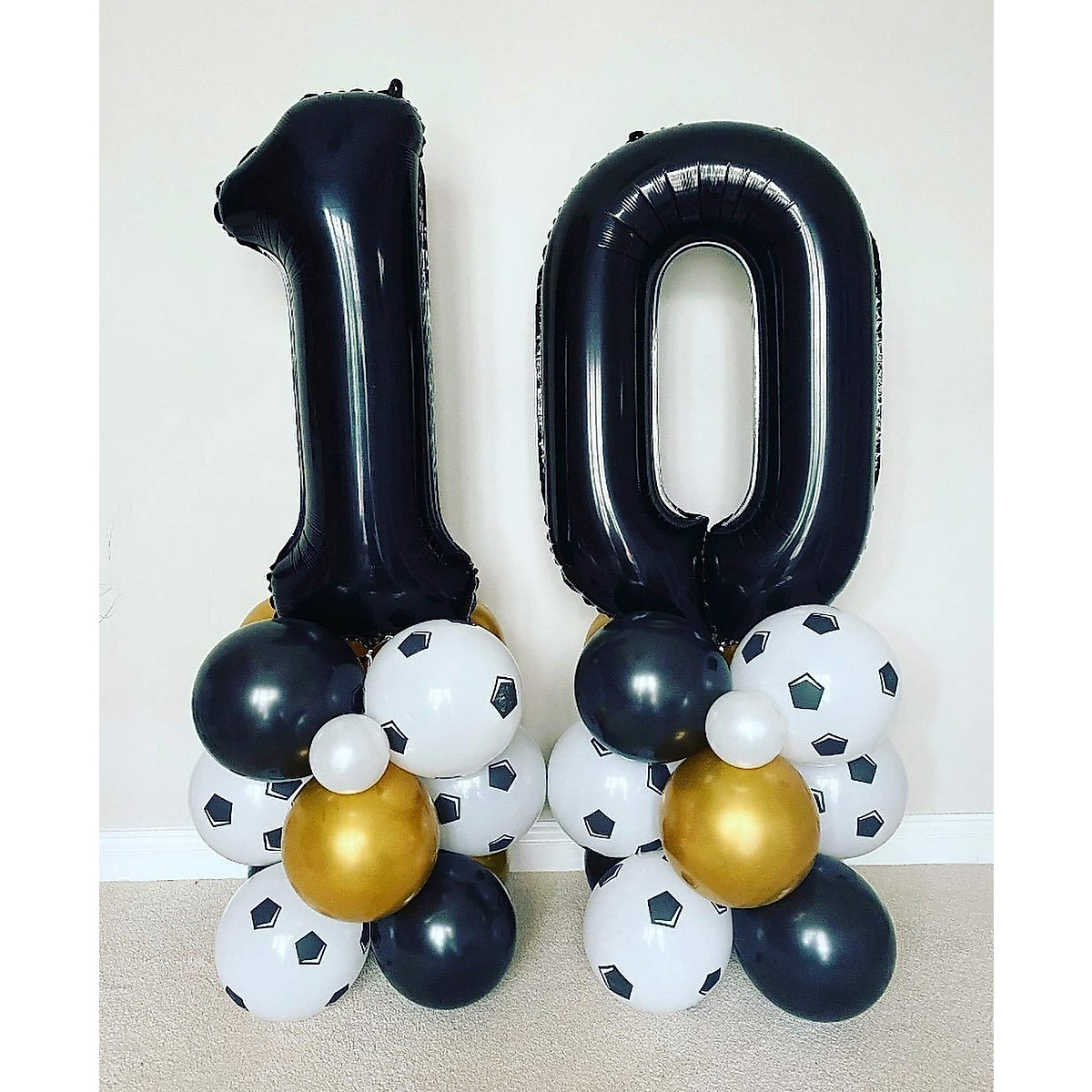 40 Inch Black 10 Number Balloons Giant 10 Balloons Black Birthday Balloons 10th Birthday Anniversary Events Party Decorations Supplies