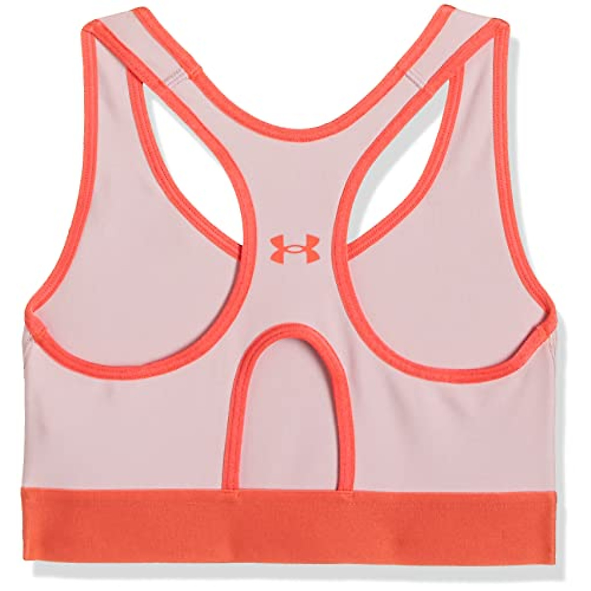 Under Armour Women's Armour Mid Keyhole Sports Bra , Retro Pink (676)/Quirky Lime , X-Large