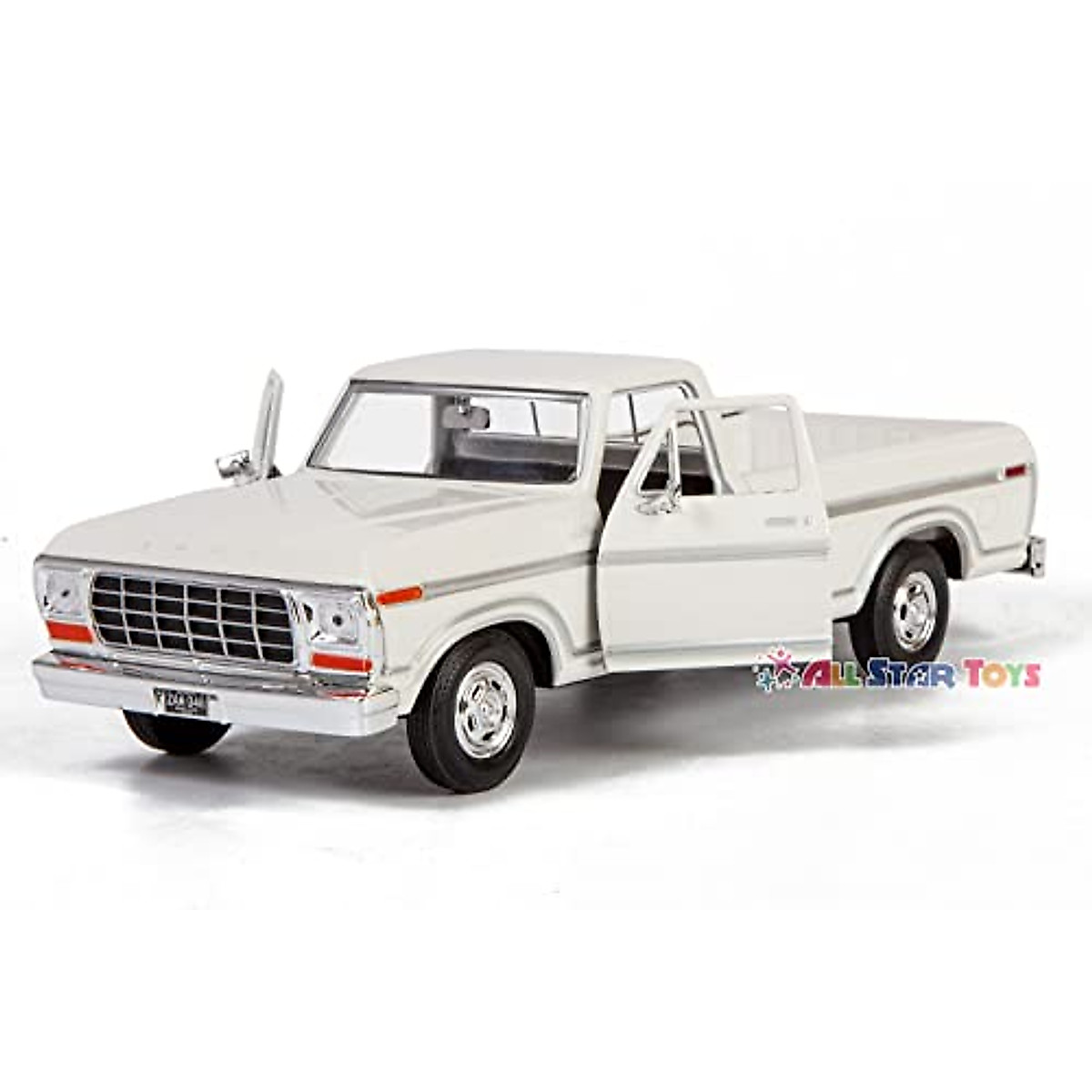 Motormax 1979 Ford F-150 Pickup Classic F150 Pick Up Truck 1:24 Diecast Collectible Model Car White 79346 All Star Toys Exclusive