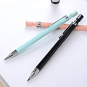 3pcs 2.0 mm Mechanical Pencil with 18pcs Black Lead Refills, Cute Kawaii Pencils for Draft Drawing Writing Crafting Art Sketching Student Gift Office School Supplies Korean Stationery, Random Color