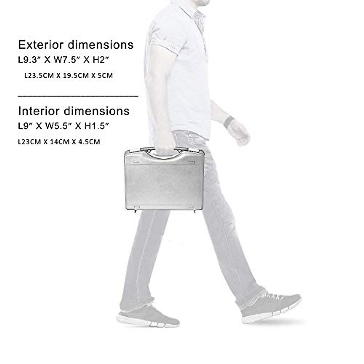 AOOCY Small Hard Carrying Case with Pluck Foam Interior for iPhone, GoPro, Camera, and More- Outer Size 9.3 x 7.5 x 2 Inches, Black