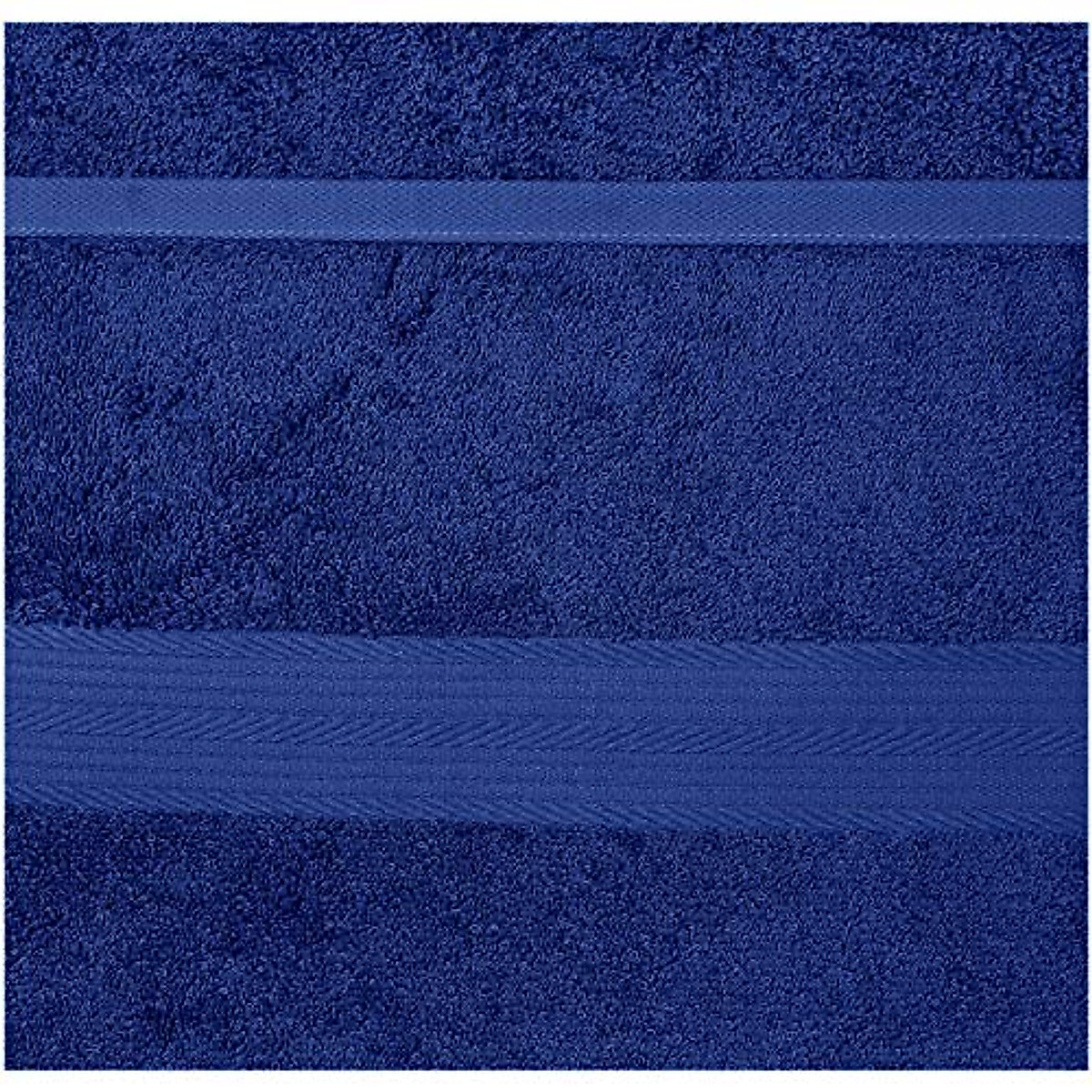 Amazon Basics Fade-Resistant Cotton Bath Sheet - 2-Pack, Navy Blue