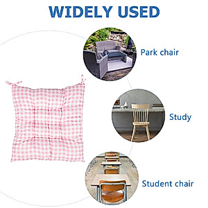 Vaguelly Chair Cushions Chair Cushion Cotton Chair Pads with Ties Cushions for Rocking Chair Non- Square Chair Pad Thick Comfort Chair Mat for Dining Office Kitchen Living Room Lawn, Outdoor Pillows
