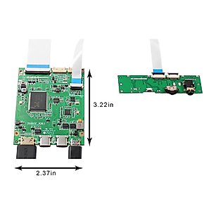 FanyiTek 12.6 inch 12.6" NV126B5M-N41 1920x515 eDP IPS LCD Screen with Type C USB C Mini HDMI Controller Board,for DIY PC Temperature Case