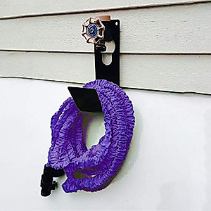 Hourleey Garden Hose Hanger, Heavy Duty Hose Holder Fit to 25ft 50ft 75ft 100ft Water Hose (1-Pack)