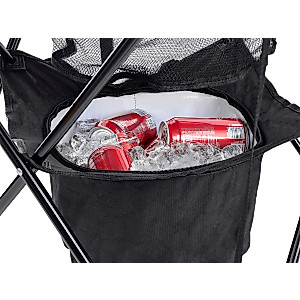 Monoprice Tailgating Table with Insulated Cooler, Portable, Compact and Collapsable, for BBQ, Picnic and Tailgate - Pure Outdoor Collection, Black, Large