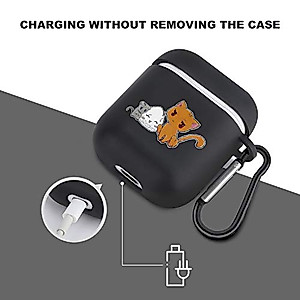 Fruits Cute Basket Compatible with Airpods Case Cover 2 & 1 Shockproof Protective Soft TPU Headphone Cases for Girls Boys Women Men with Keychain