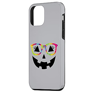 iPhone 12 mini Jack O Lantern Face Pumpkin Halloween Tie Dye Glasses Girls Case