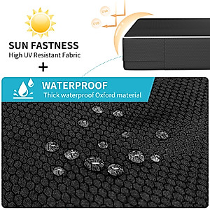 COSHNIBI Outdoor Cushion Covers 24'' X 24'' X 4'', Water Resistant Patio Seat Cushion Slipcovers Replacement, Anti-UV Cushion Cover for Sofa, Couch & Lounge Seat - 4 Pack, Covers Only, Black