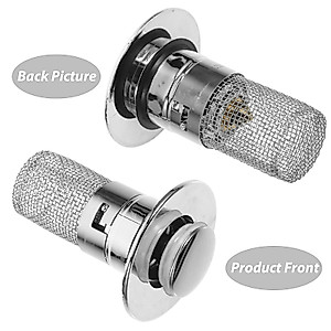 Kichvoe Wash Basin Drainer Sink Drain Plugs Kitchen Sink Drainer Plugs Bathroom Sink Stopper Sink Stopper Drainer Bathtub Cups Sink Hair Catcher Anti-blocking Substitute Brass Washbasin