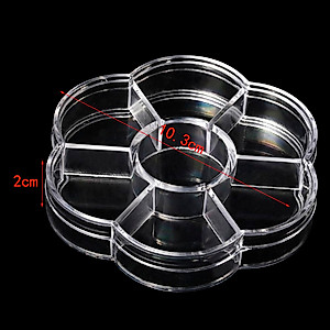 Women's Jewelry 4PCS 8 Grids Jewel Case Round Shape Transparent Plastic Organizer Jewelry Storage Container for Earrings Rings Girl Jewelry