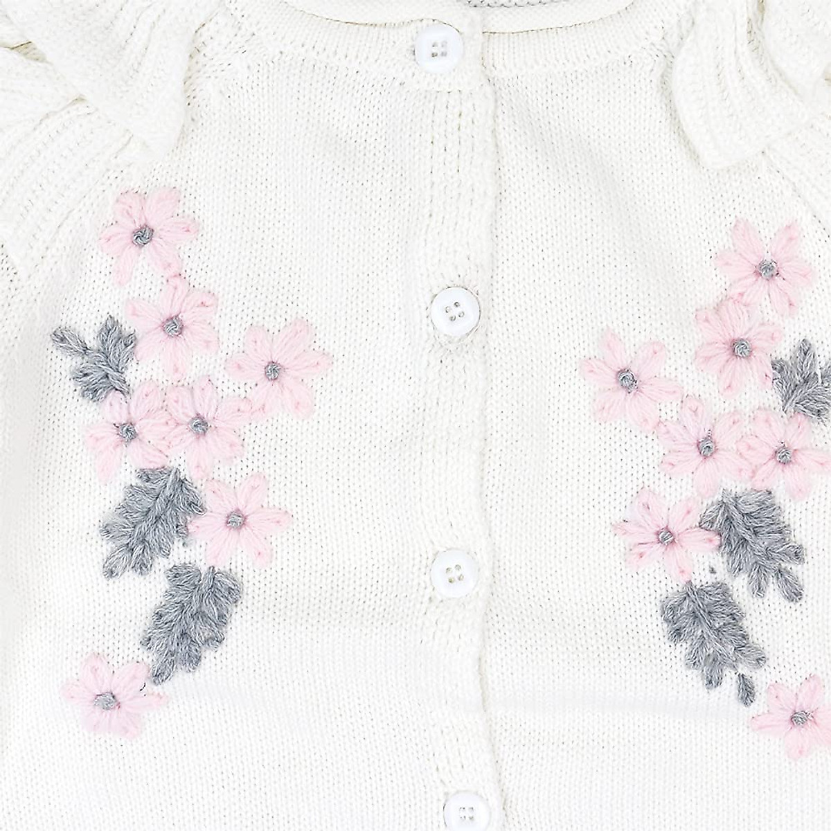 chengchuang Newborn Baby Girl Embroidered Knitted Sweater Romper Longsleeve Jumpsuit Outfit Clothes with Warm Hat Set