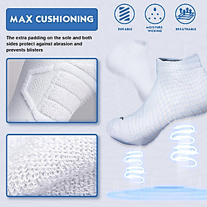 Low Cut Sports Running Socks for Men Women Compression No Show Athletic Socks for Gym Workout Tennis Walking Hiking Golf Tab