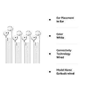 SHDKJXH 4 Pack of 3.5mm Jack Wired Earbuds for Computer、Laptop、iPhone、iPad and Android Phones wtih Microphone and Cord in School 、 Office and Home