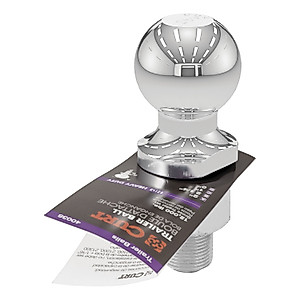 CURT 40038 Chrome Trailer Hitch Ball, 12,000 lbs, 2-Inch Diameter, 1 x 2-1/4-Inch Shank