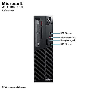 lenovo ThinkCentre M73 SFF Small Form Factor Business Desktop Computer, Intel Dual-Core i3-4130 3.4GHz, 8GB RAM, 500GB HDD, USB 3.0, WiFi, DVD, Windows 10 Professional (Renewed)