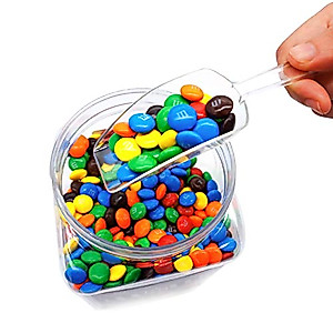 Tytroy 12PC Small 6" Clear Acrylic Plastic Kitchen Candy Dessert Buffet Food Candy Popcorn Sugar Scoops (12 pc)