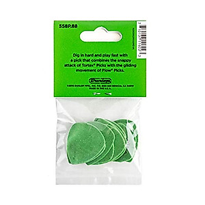 Jim Dunlop Tortex Flow Standard .88mm Guitar Picks (558P.88), Pack of 12