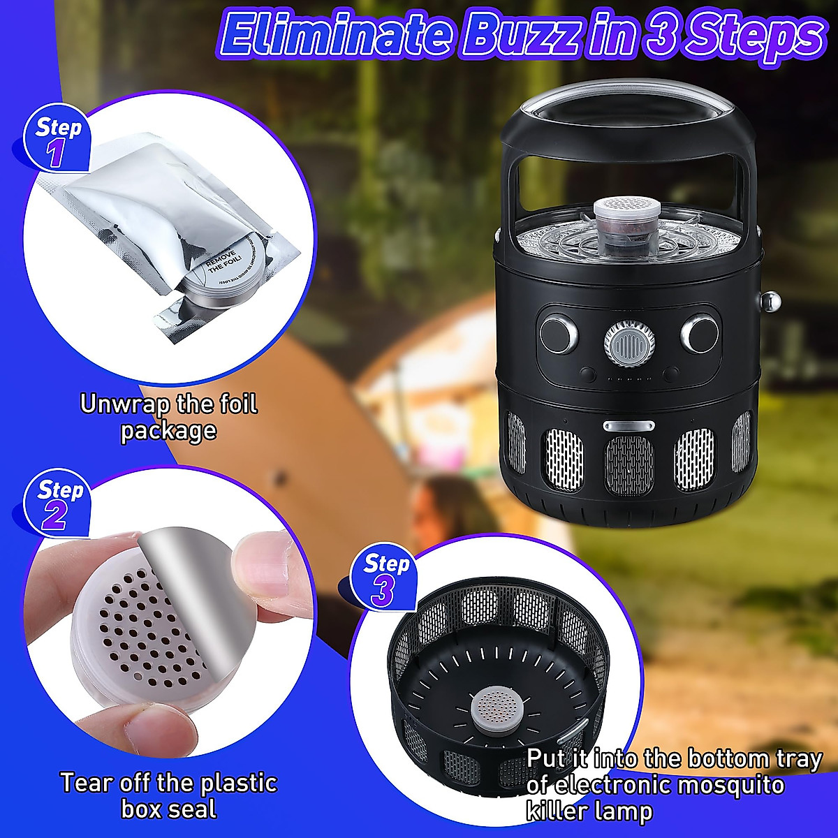 Qualirey 6 Pcs Mosquito Attractant for Bug Zapper, Each Last 60 Day Pest Lure Mosquito Trap Fly Biting Insect Bait Refill High Catch Rate Compatible with DynaTrap and All Insect Trap Indoor Outdoor